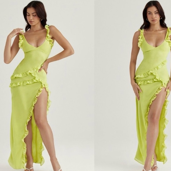 House of CB | Dresses | House Of Cb Pixie Dress Lime Worn Once | Poshmark